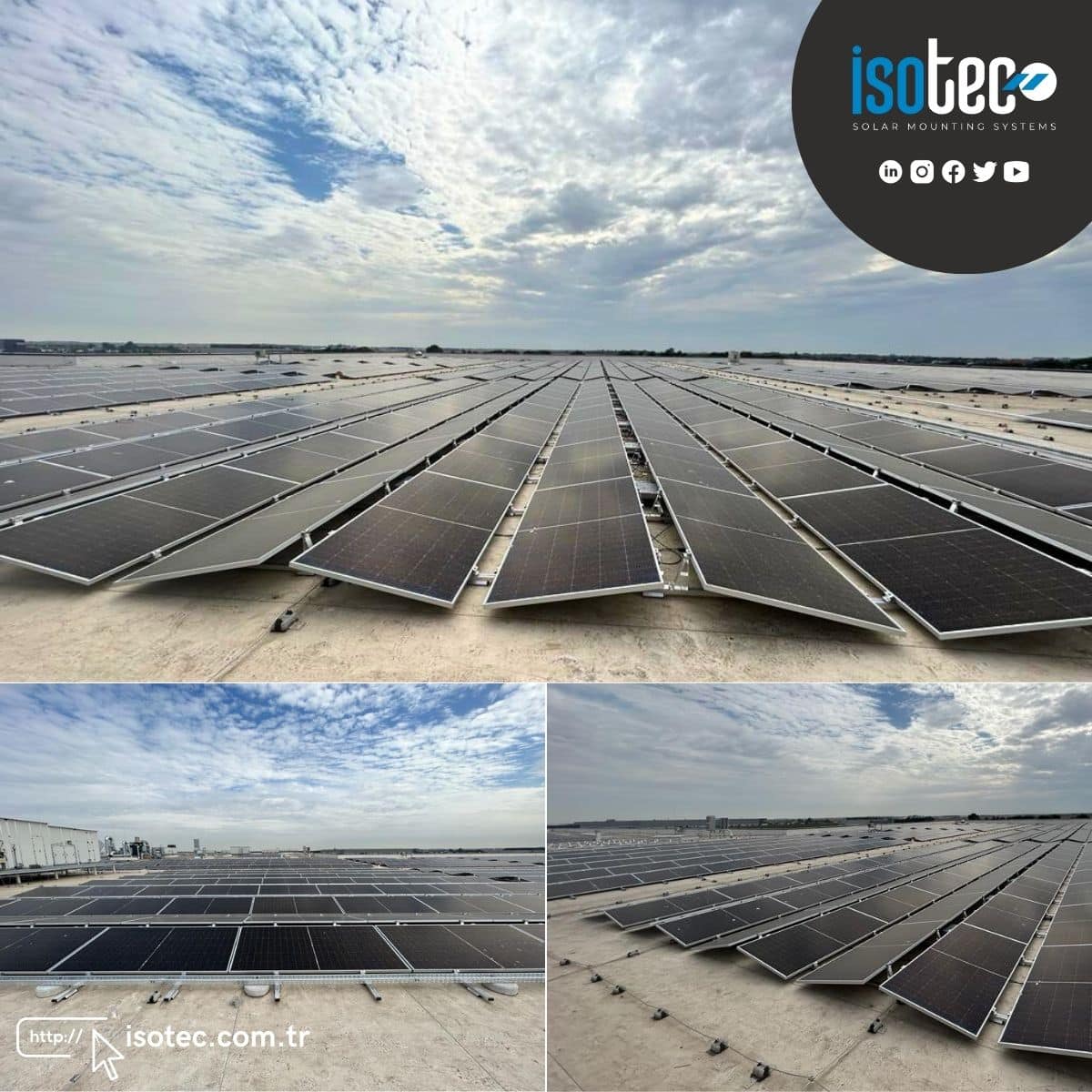 Belgrade 1116,72 kWp ISOFLAT D13 V.2 FLAT Roof - ISOTEC Solar Mounting ...